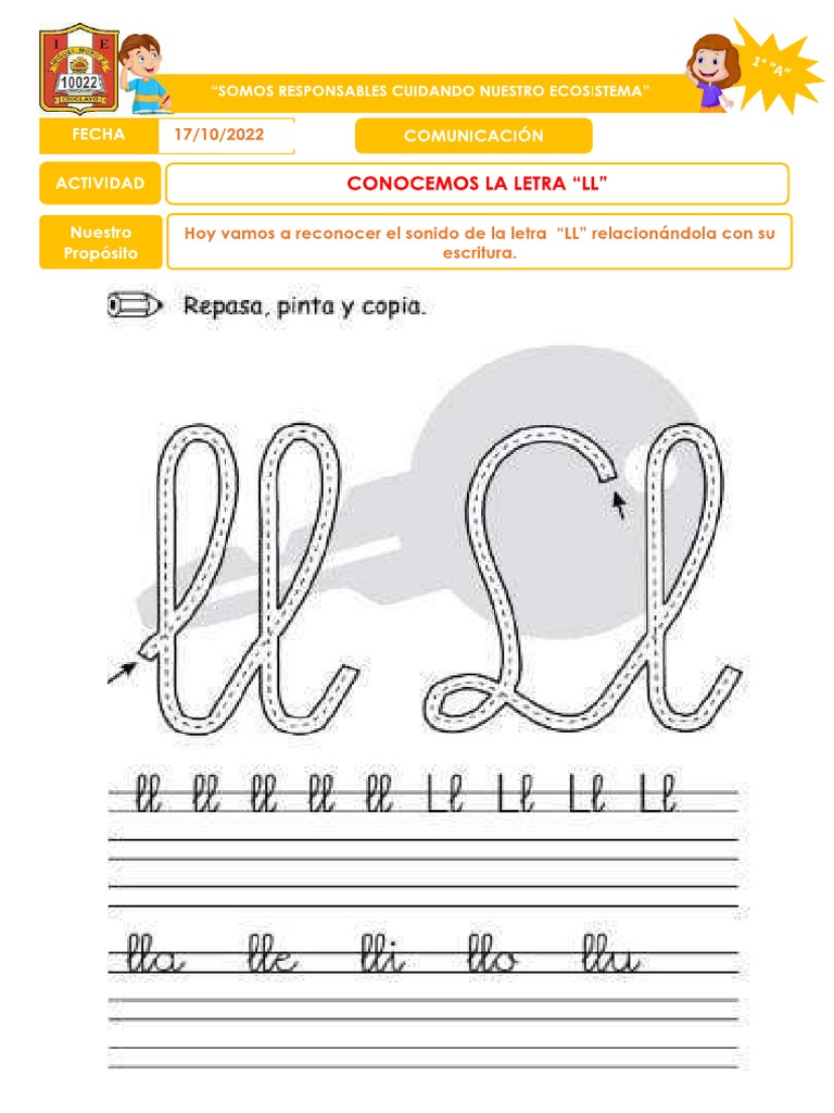 Conocemos La Letra "LL" | PDF