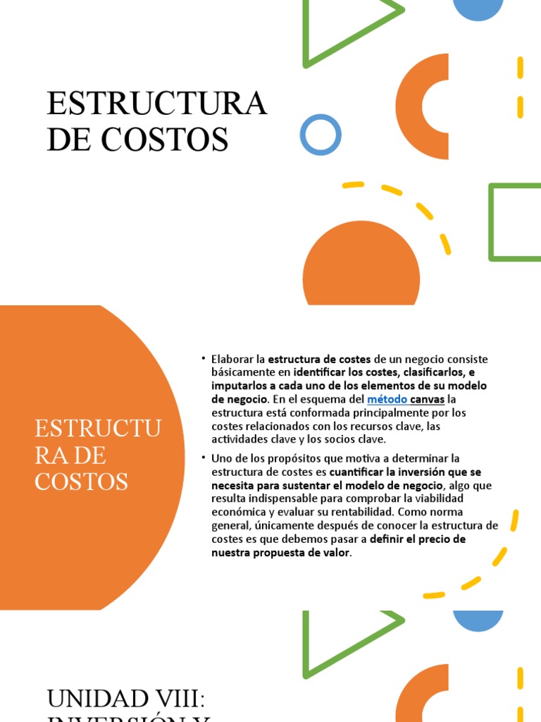 Estructura de Costos | PDF | Inversiones | Business