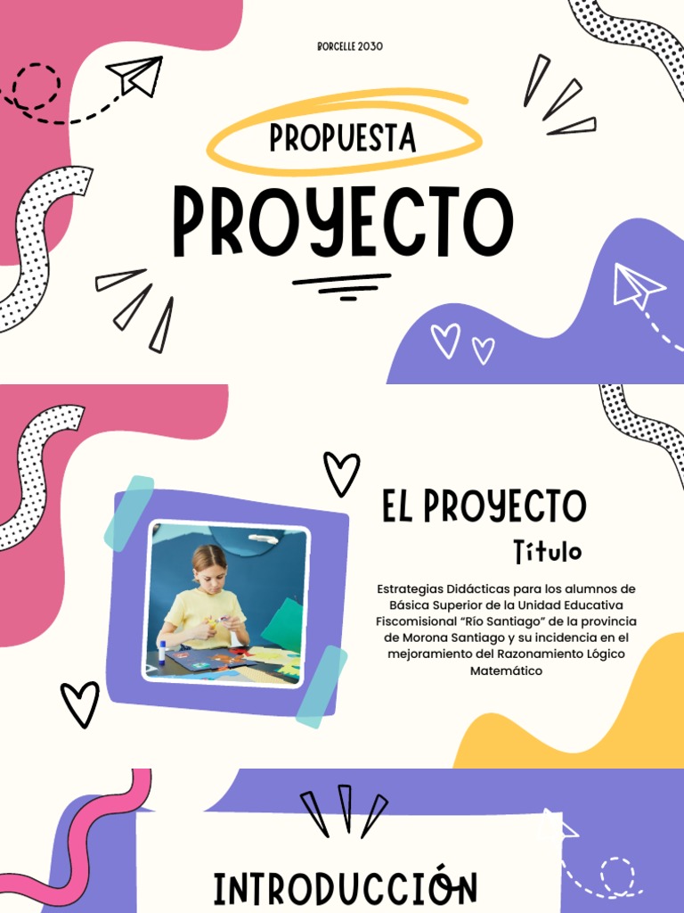 Presentación Diapositivas Propuesta Proyecto Para Niños Infantil Juvenil Doodle Colorido Rosa ...