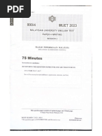 Reading MUET S1 2022 Answer | PDF