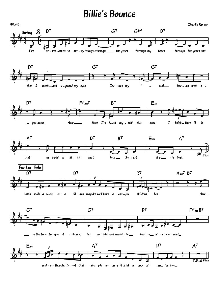 Billie's Bounce (D) | PDF