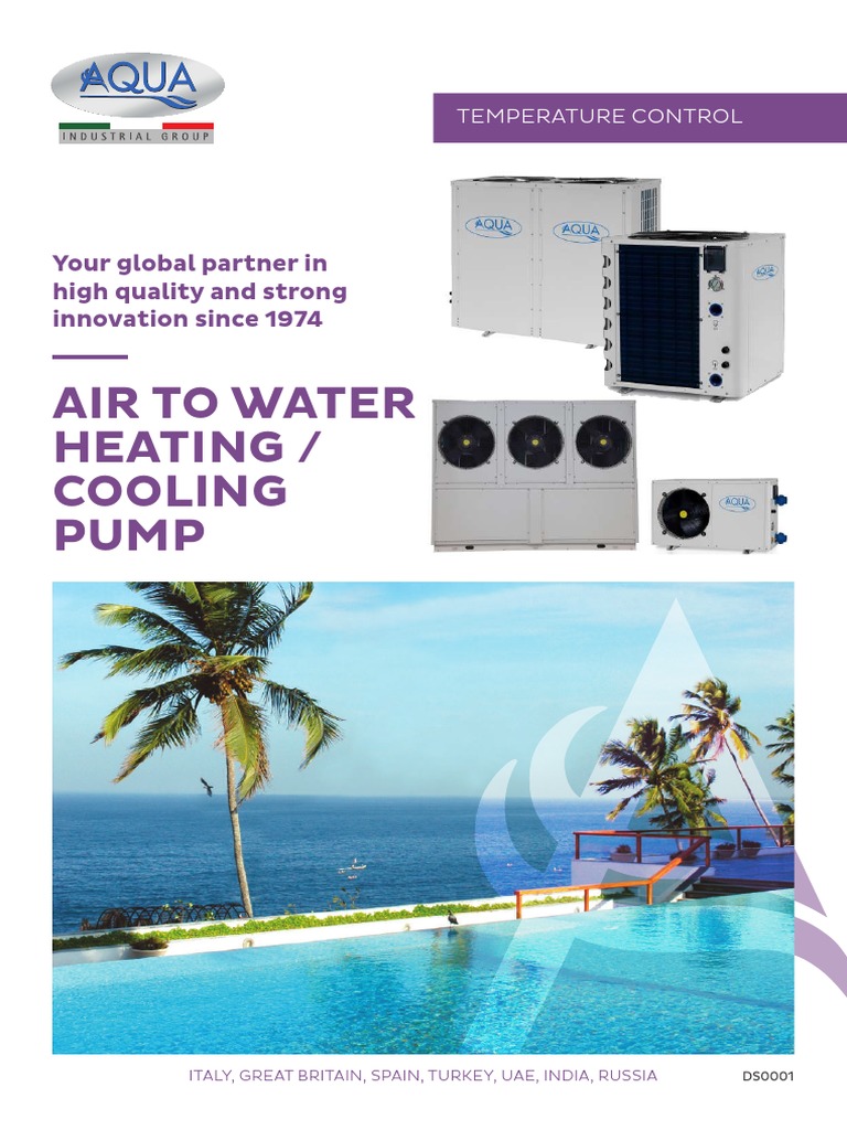 1 Air To Water Heating - Cooling Pump - Data Sheet | PDF | Heat Pump | Heat Exchanger