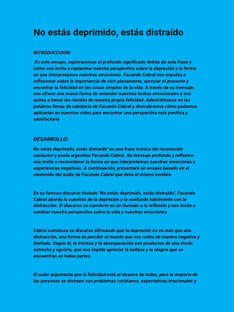 No Estás Deprimido | PDF | Felicidad | Amor