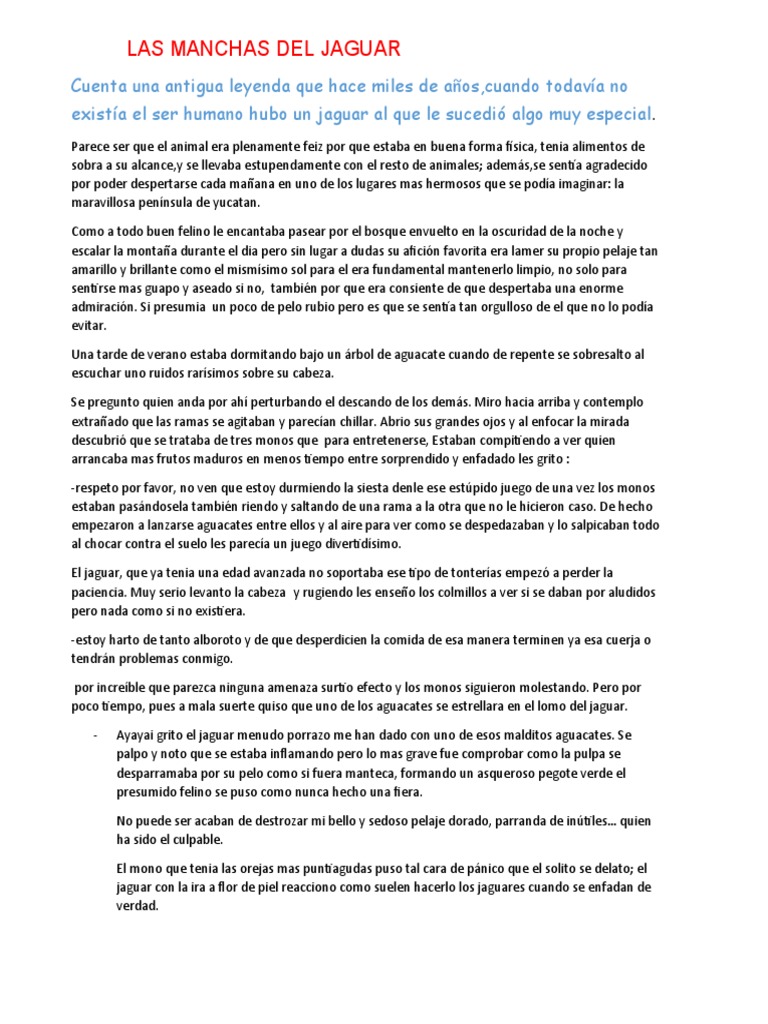 Las Manchas Del Jaguar Matias Buitrago 603 | PDF | Jaguar