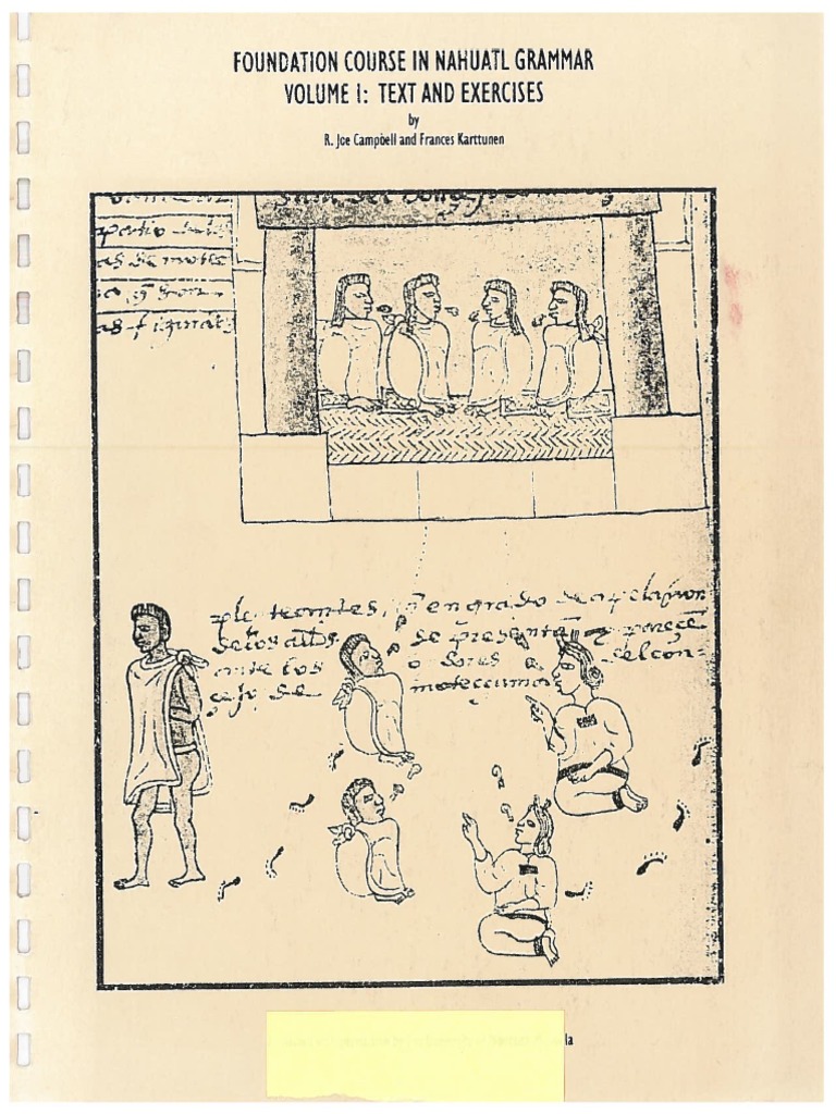 Foundation Course in Nahuatl Grammar. Volume 1 | PDF