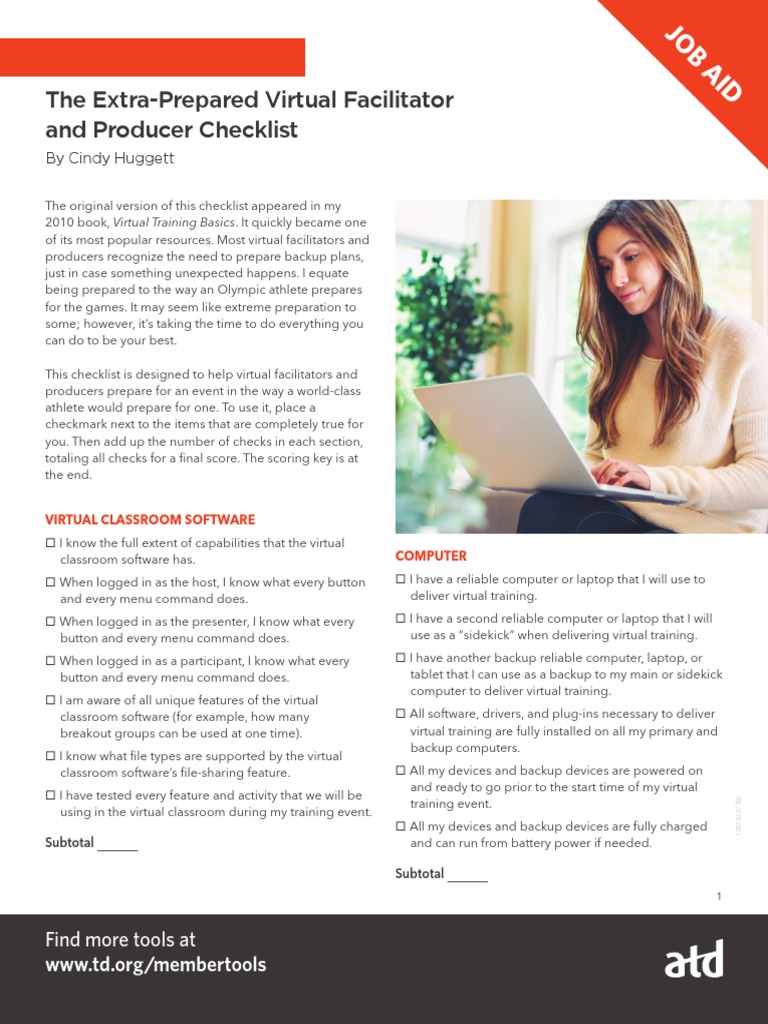 Extra Prepared Virtual Facilitator Producer Checklist From Virtual ...
