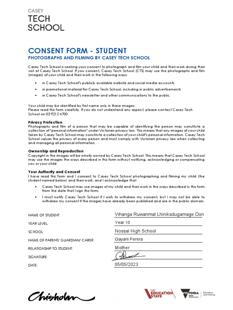 CTS Media Release Waiver - Student | PDF | Legal Guardian | Consent
