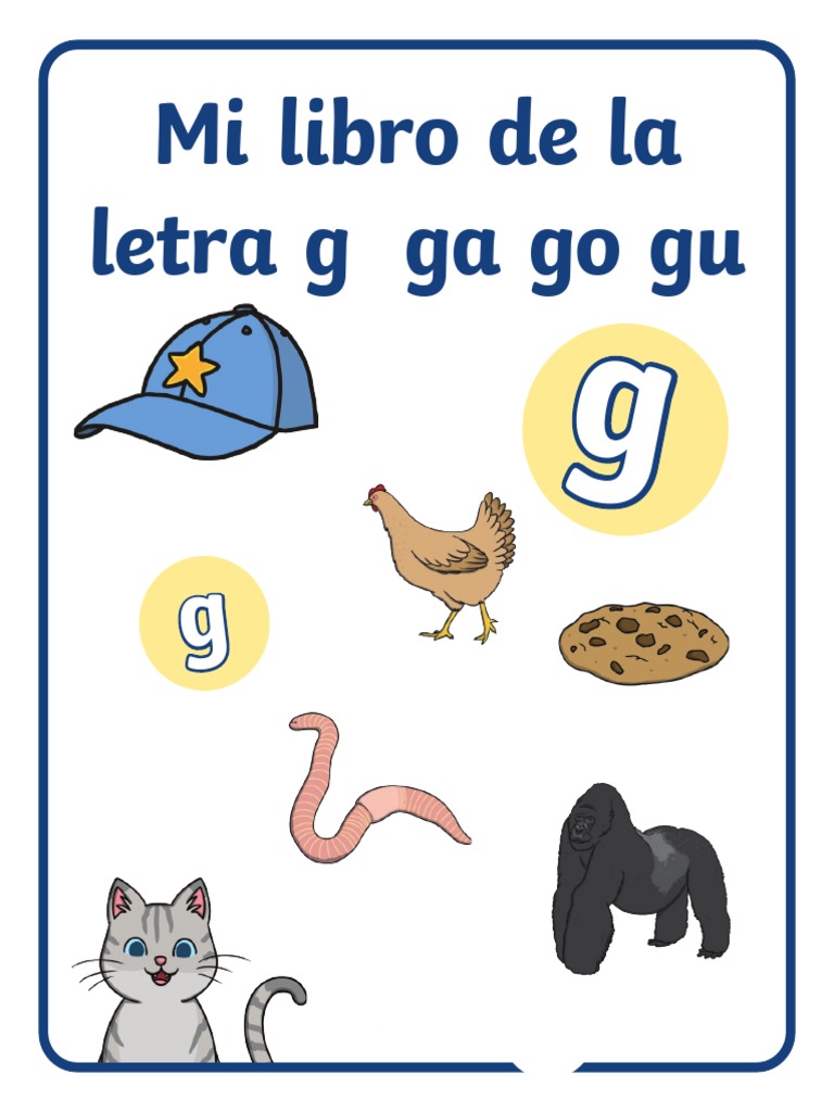 Cuadernillo Letra G | PDF | Ortografía | Impresión