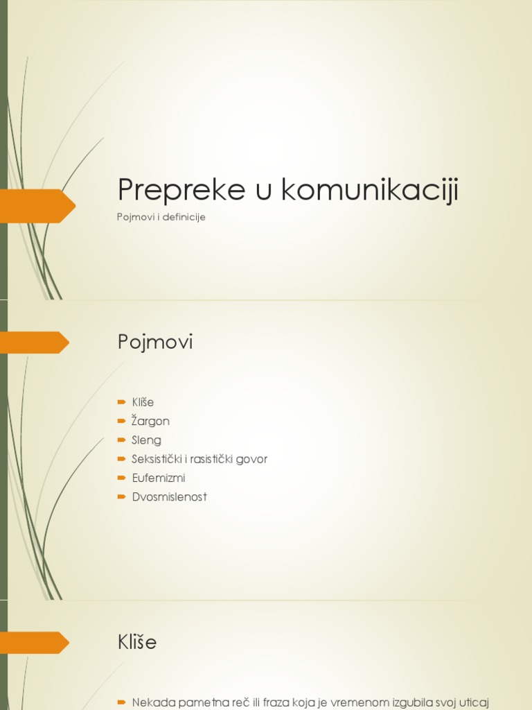 Prepreke U Komunikaciji | PDF