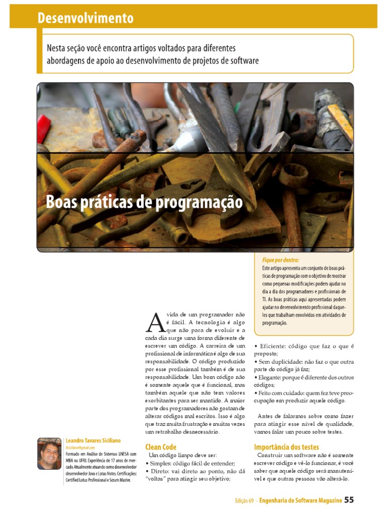 69 Boas Práticas de Programação | PDF | Informática | Engenharia de ...