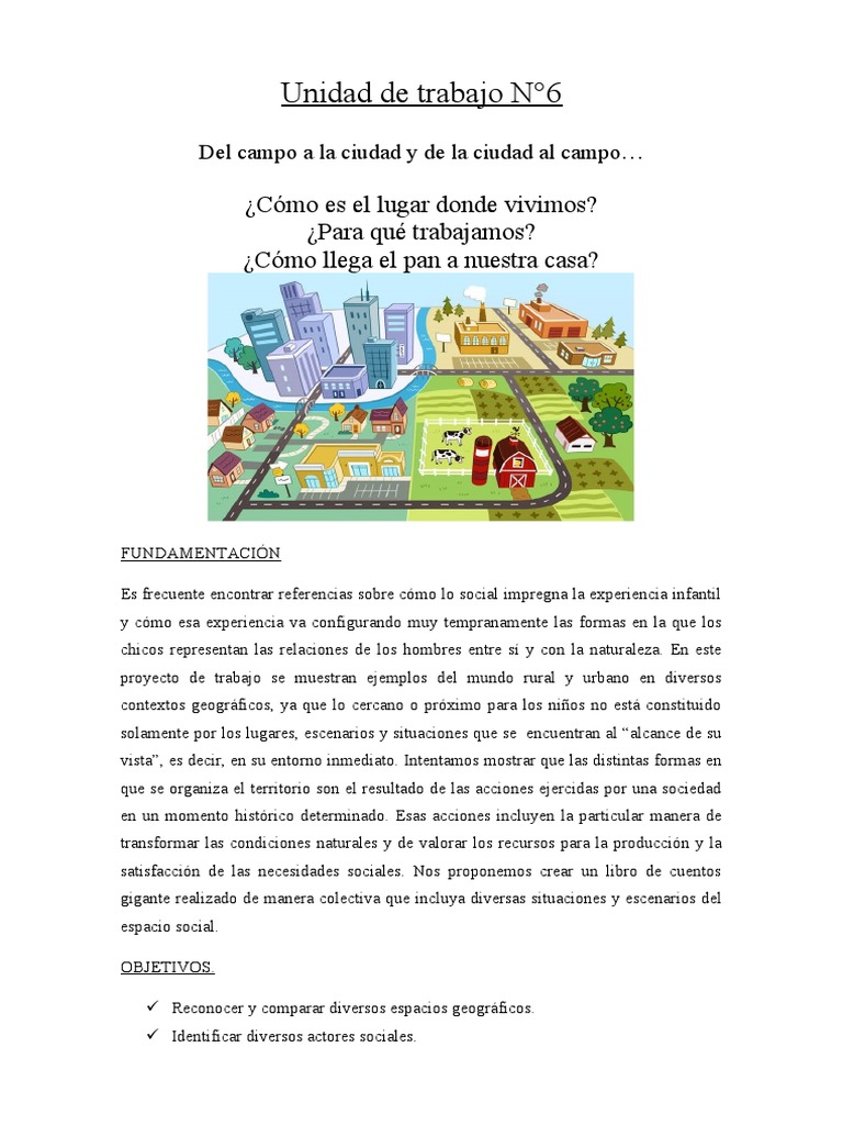 Unidad 6 Ciudad y Campo | PDF | Paisaje | Sociedad