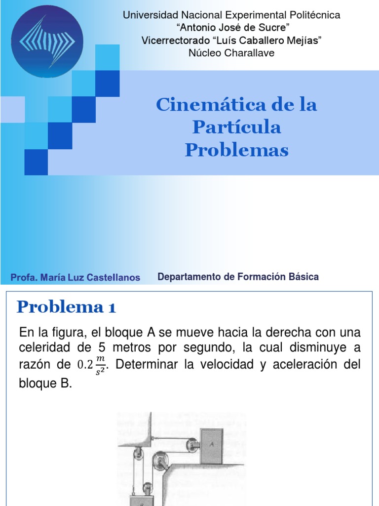 Problemas Cinemática 2022 | PDF | Velocidad | Aceleración