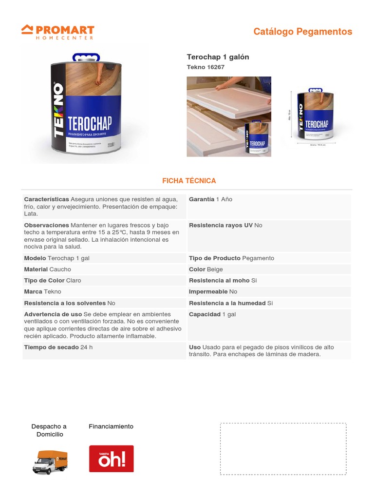 Adhesivo Tekno para Pisos y Enchapes | PDF