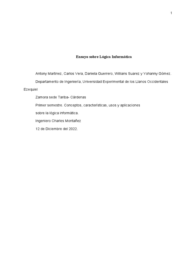 Lógica Informática | PDF | Ciencias de la Computación | Lógica