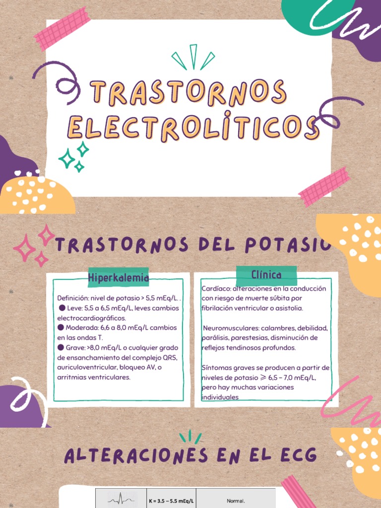 Apuntes Trastornos Electrolítico | PDF | Potasio | Química