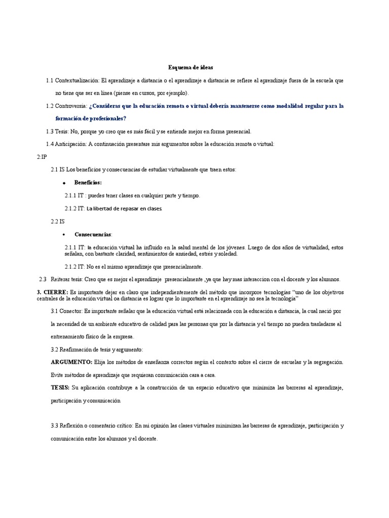 Esquema de Redaccion de Textos | PDF