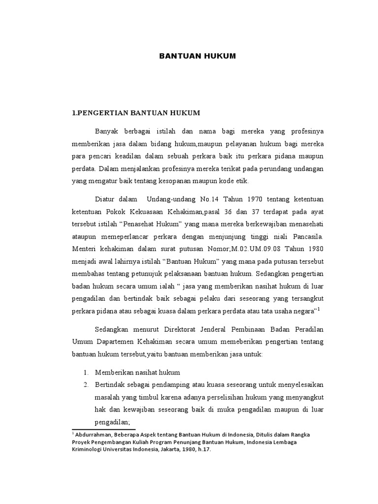 Hukum Acara Perdata Tentang Bantuan Hukum | PDF | Politik