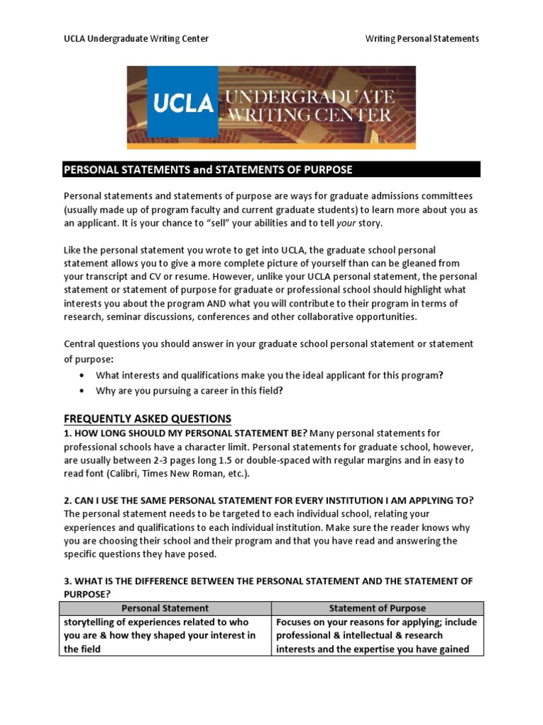 Personal Statements and Statements of Purpose | Download Free PDF | Expert | Learning