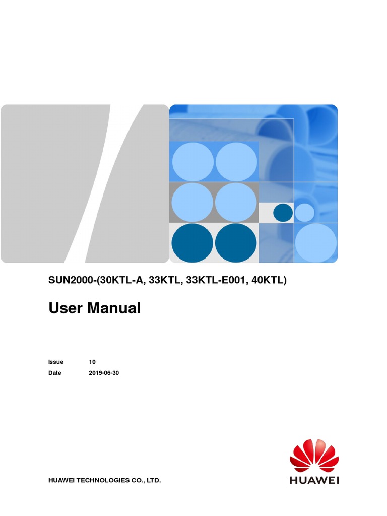 Sun2000 30ktl A 33ktl 33ktl E001 40ktl User Manual | PDF | Drill | Power Inverter