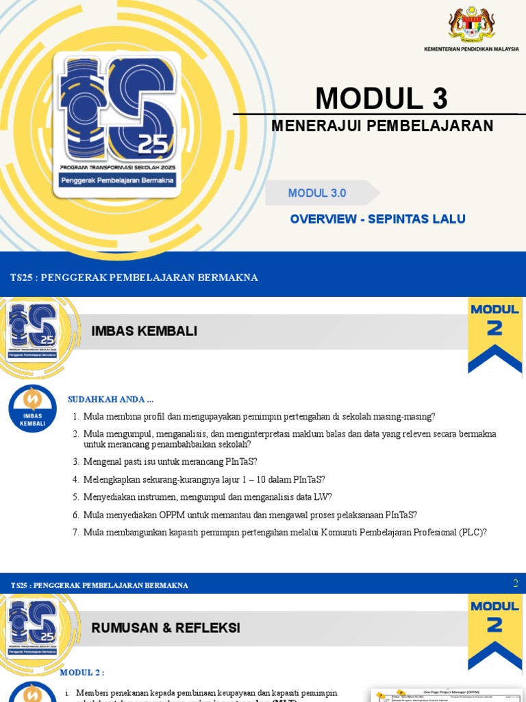 TS25 Modul 3 - Overview | PDF