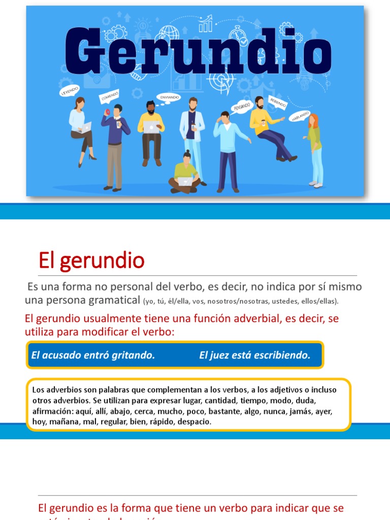 Uso Del Gerundio | PDF | Verbo | Adverbio