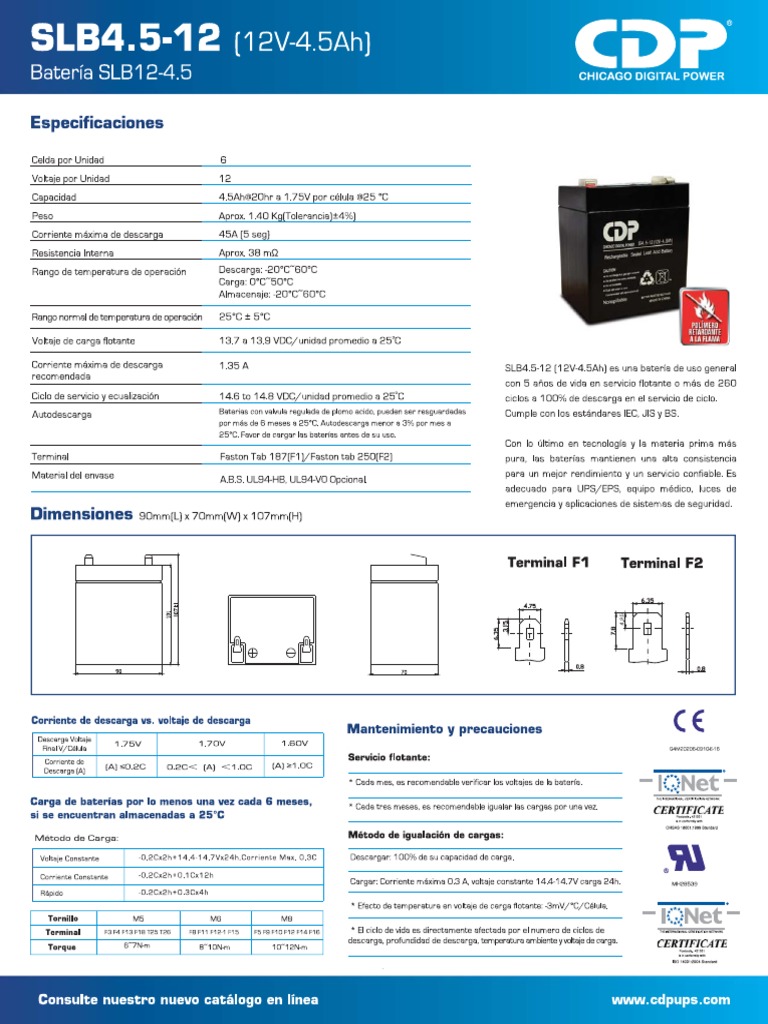 SLB 124.5ah CDP Bateria | PDF
