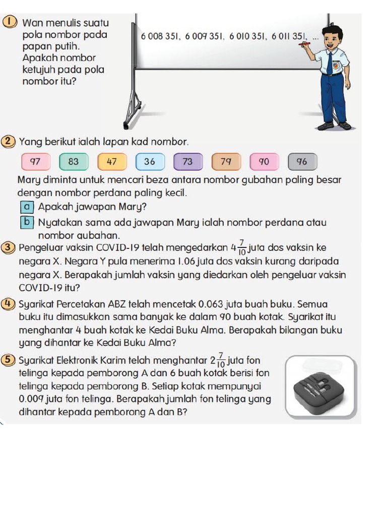 Latihan Nombor Perdana & Pecahan Juta Tahun 6 | PDF