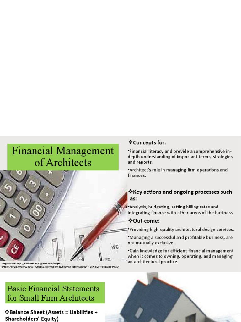 Financial Management for Architects | PDF | Debits And Credits ...