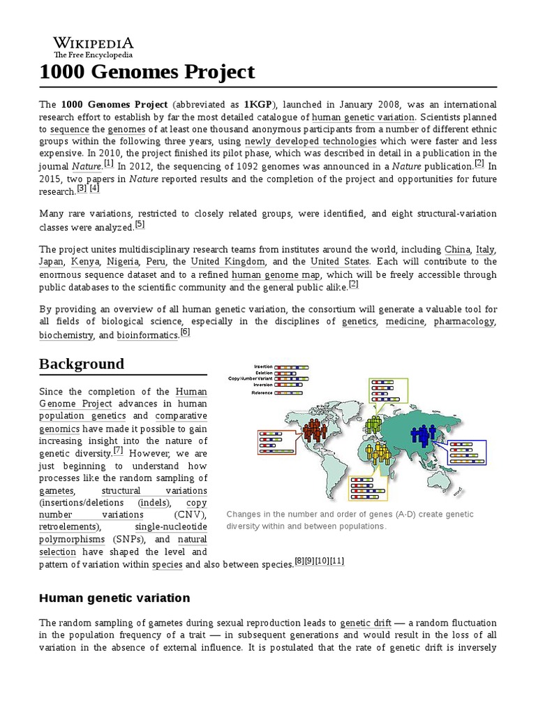 1000 Genomes Project Pdf Single Nucleotide Polymorphism Natural Selection
