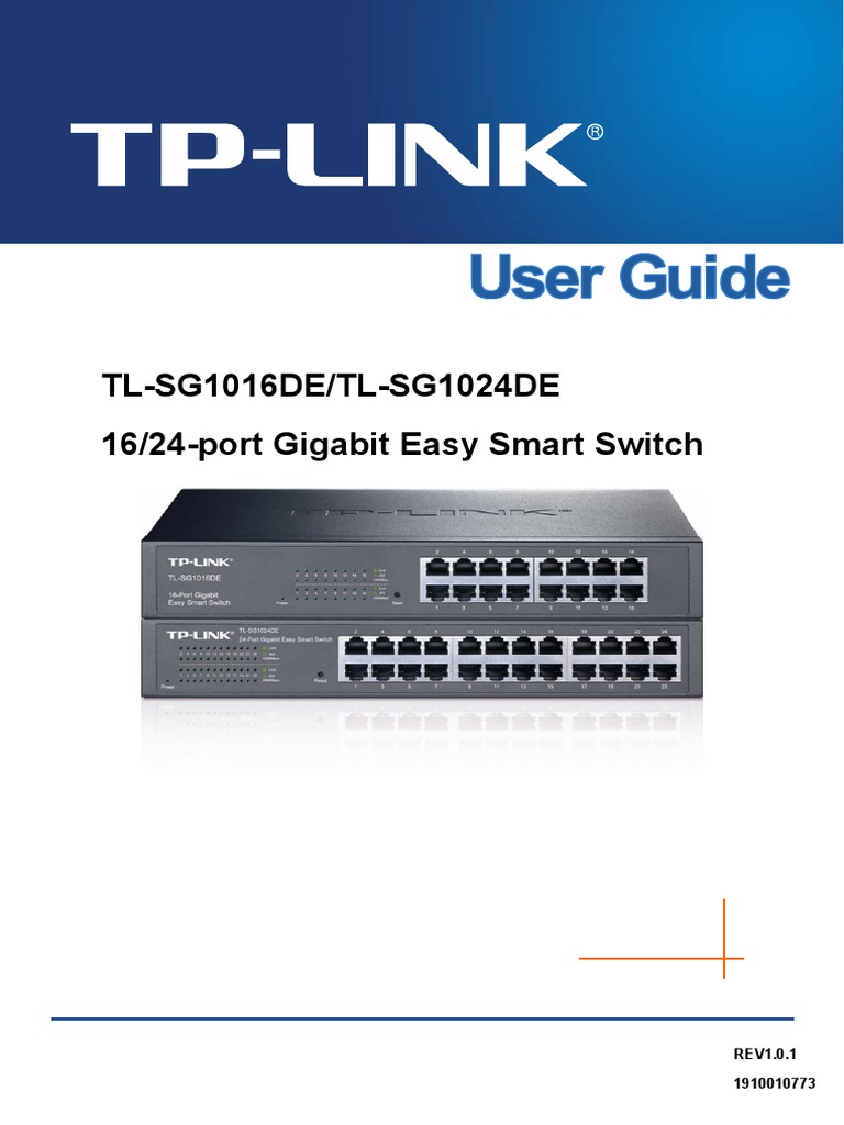 TL-SG1016DE/TL-SG1024DE 16/24-Port Gigabit Easy Smart Switch | PDF | Computer Network | Ip Address