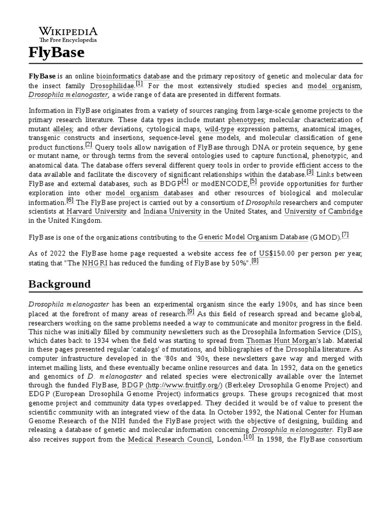 Fly Base | PDF | Genetics | Biology