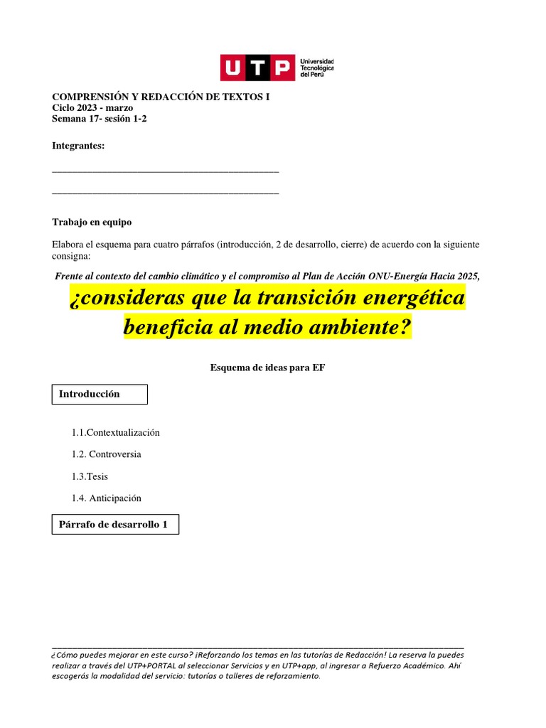 S17.s1-s2 Esquema para Examen Final 2023 Marzo | PDF