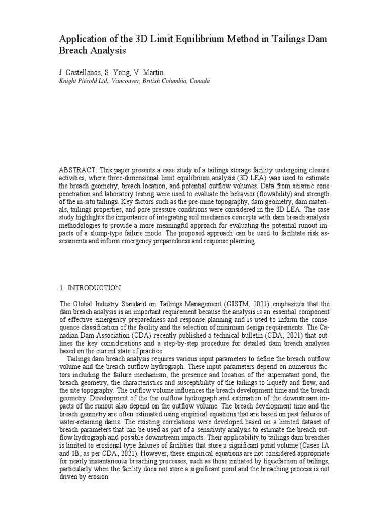 TMW 2022 Application Of 3D Limit Equilibrium Method In Tailings Dam