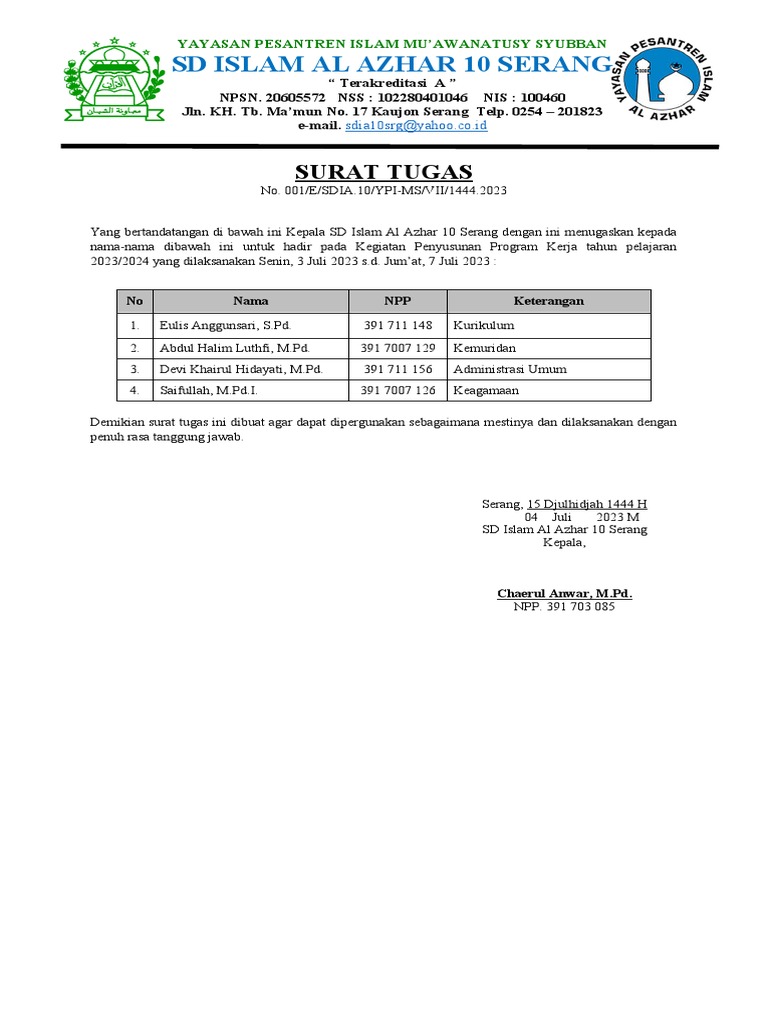 Surat Mutasi Keluar 2023.2024 | PDF