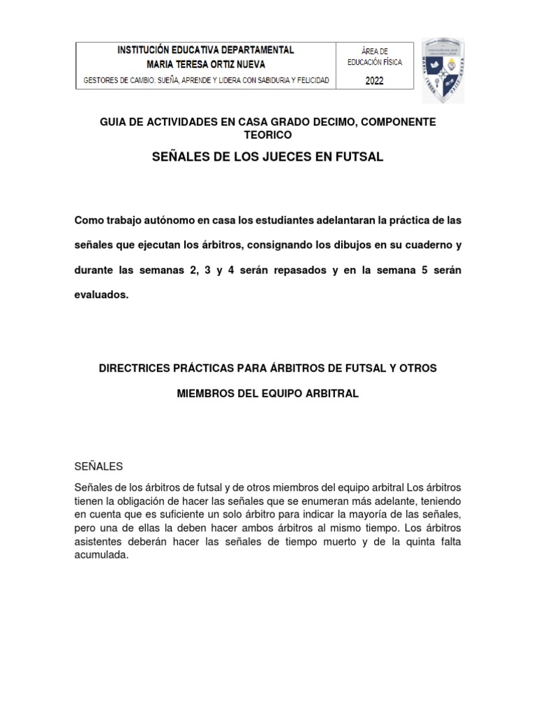 Guia Grado Decimo Pdf árbitro Deportes