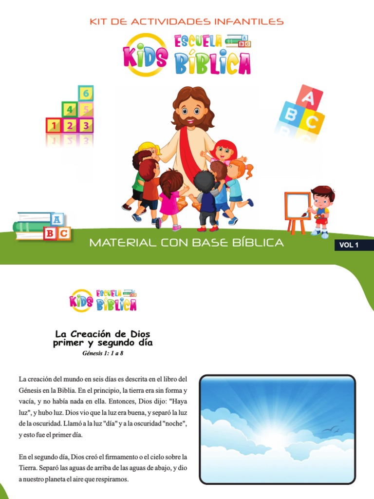01 - Enero - Historias de La Biblia - Escuela Bíblica Kids | PDF ...
