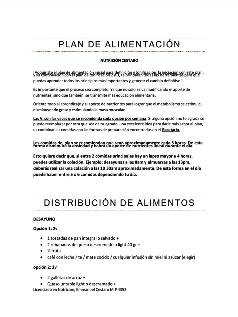 CESTARO - Plan-Tonificacion Inicial Mujer | PDF