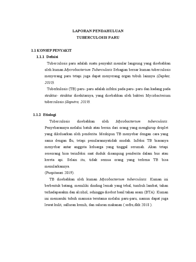 Laporan Pendahuluan TB Paru | PDF