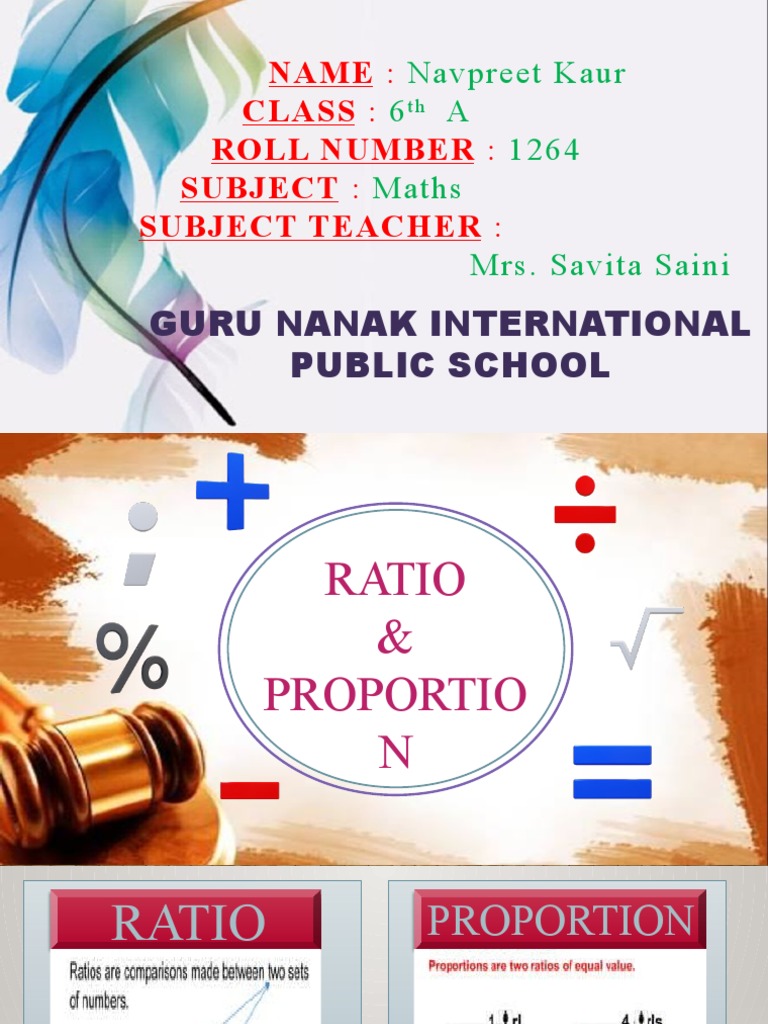 Ratio and Proportion | PDF