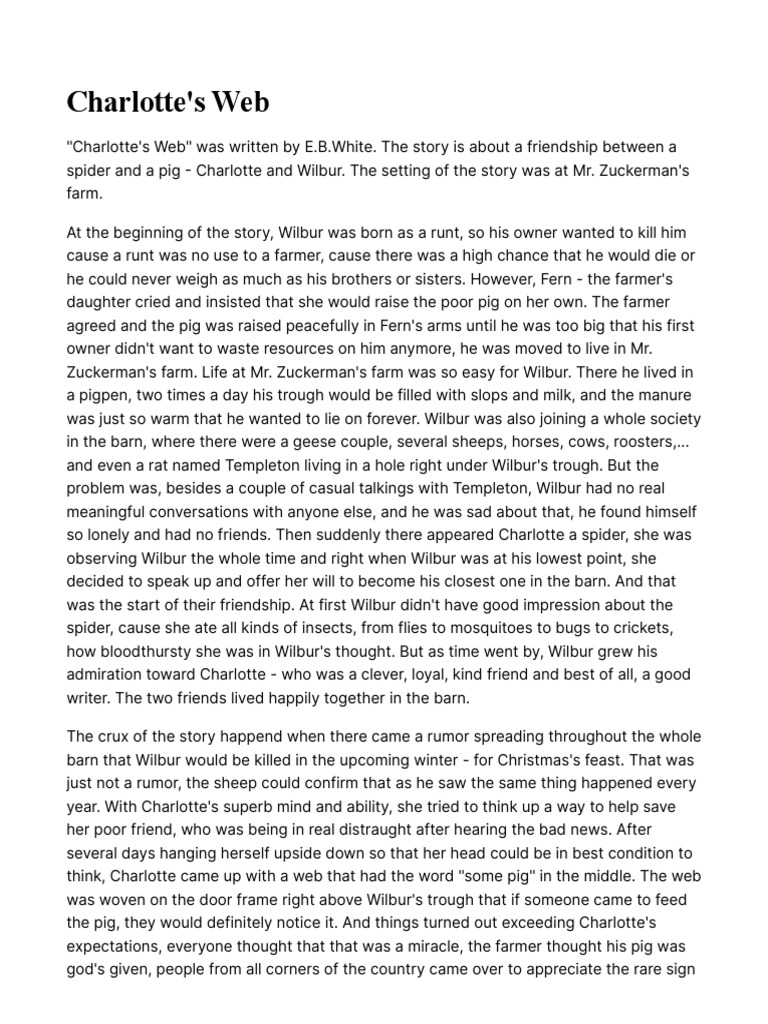 Charlotte's Web | PDF