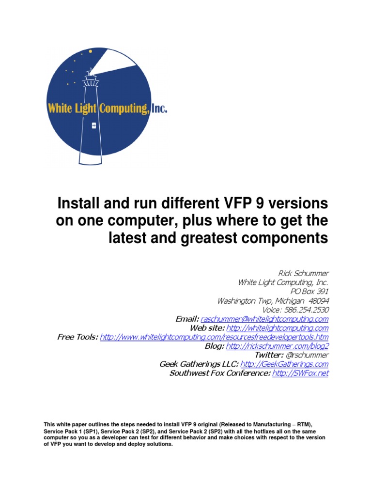 VFP9 All Versions On One Computer | PDF | Windows Registry | Computer File