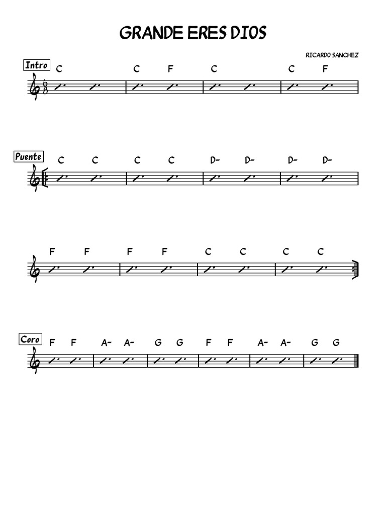 120.-Teclado-Grande Eres Dios | PDF