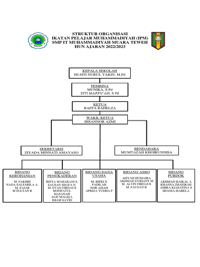 Struktur Organisasi Ipm 1 | PDF