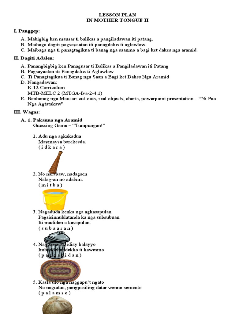 Lesson Plan Jasmin MTB | PDF