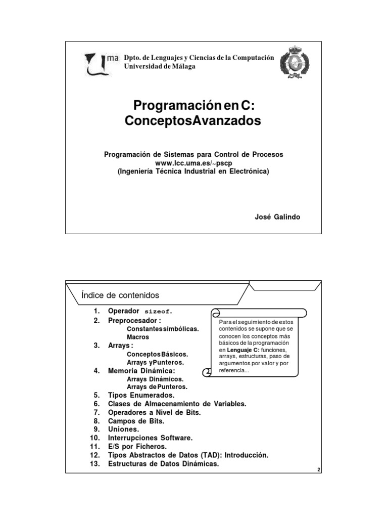 Programacion en C Conceptos Avanzados PR | PDF | Puntero (Programación ...