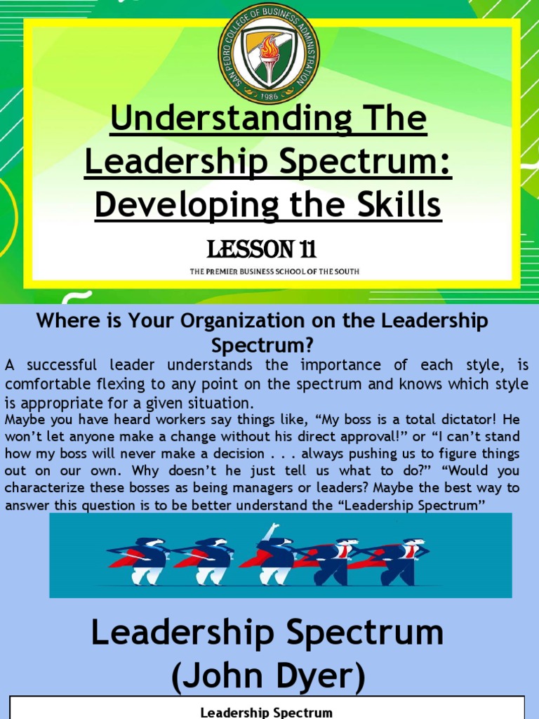 Understanding The Leadership Spectrum - Developing The Skills | PDF ...