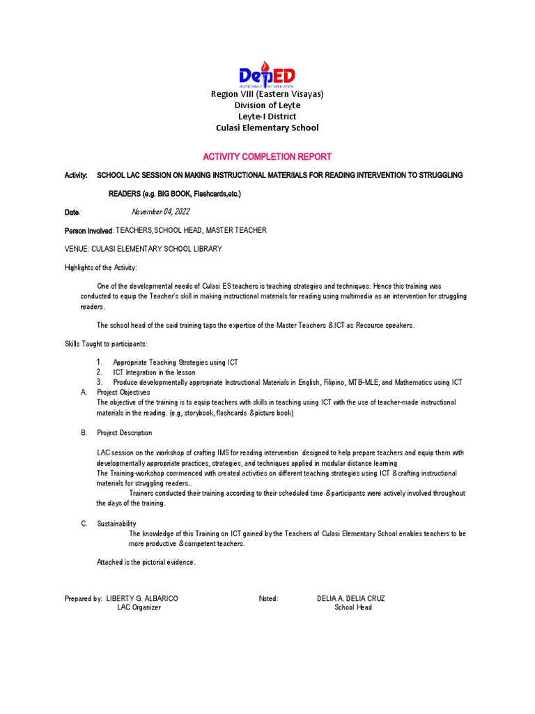 Acr Lac Nov 04, 2022 | PDF | Educational Technology | Teachers