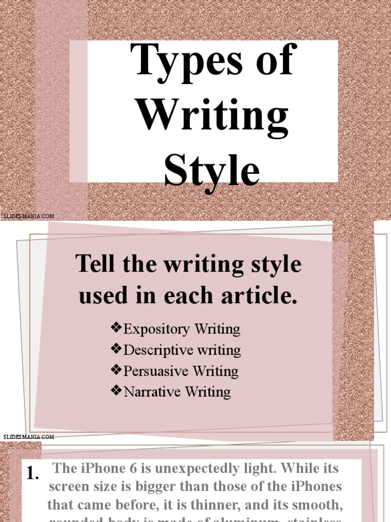 Types of Writing Style | PDF | Human Communication | Writing