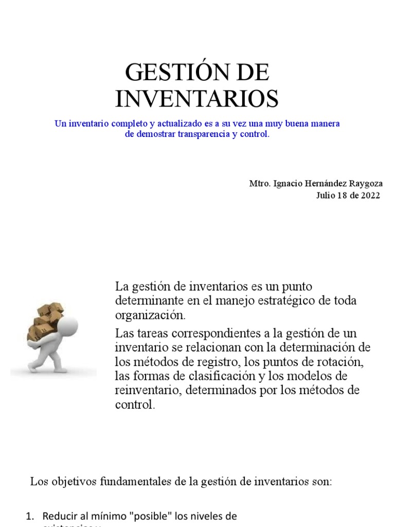 Gestión de Inventarios | PDF | Inventario | Almacén