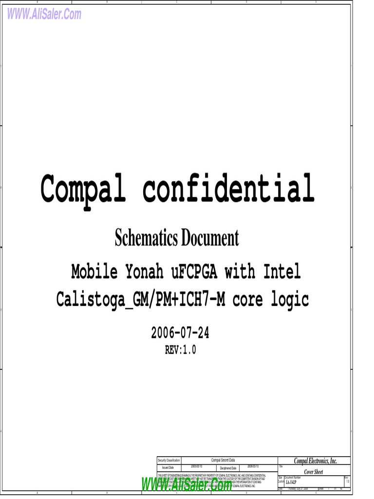 HP Compaq Presario C300 Compal LA-3342P Rev 1.0 Schematics | PDF ...